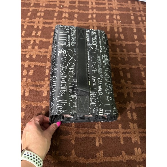 Mary Kay | Bags | Mary Kay Travel Roll Up Bag Black White Love Cosmetic ...
